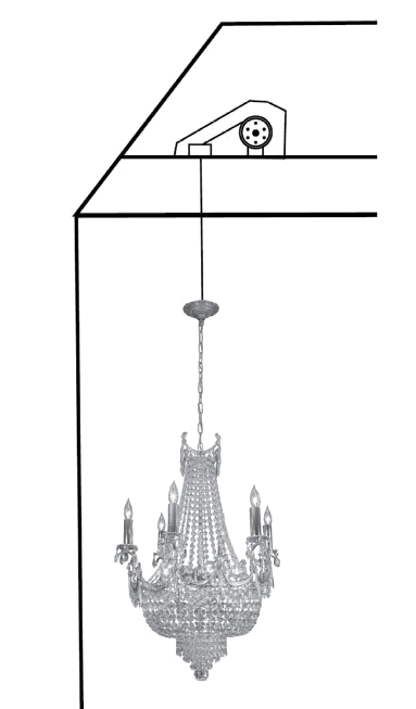 Aladdin 300 lbs/136kg Electric Light Lift – Chandelier Lift Company